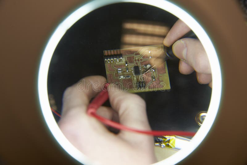 Close Up of Electrical Engineer Soldering Circuit Board Stock Image ...