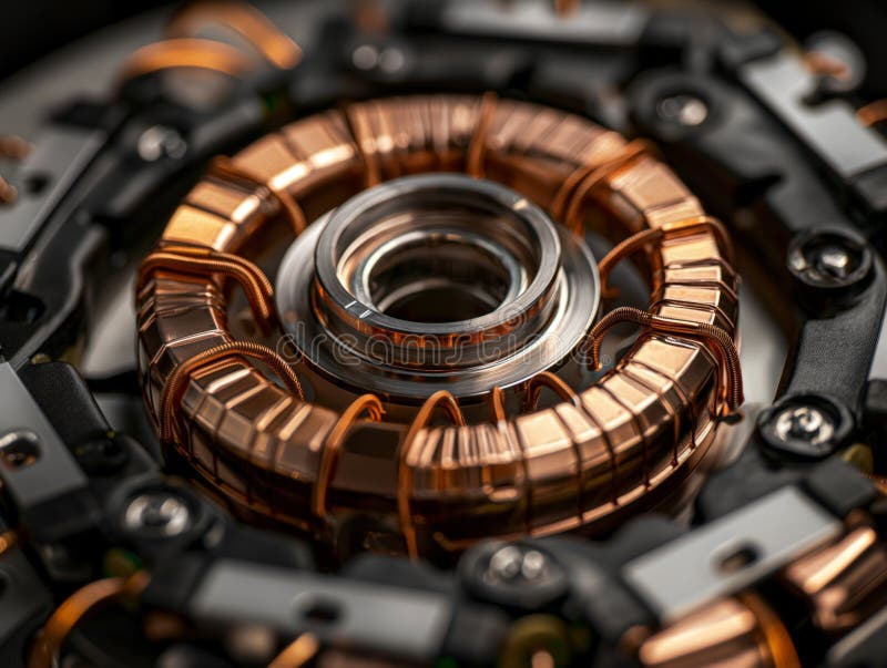 Close-up of Electrical Machine Components Stock Photo - Image of ...