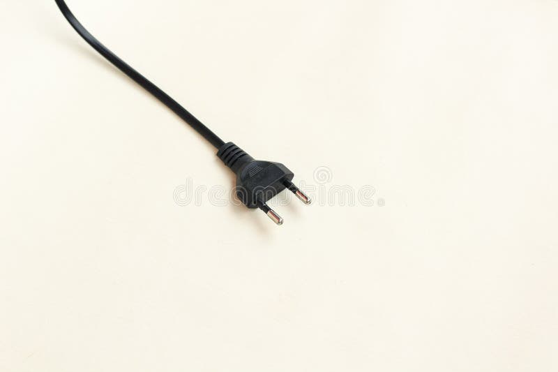 Close Up of Electrical Plug on White Background. Stock Image - Image of ...