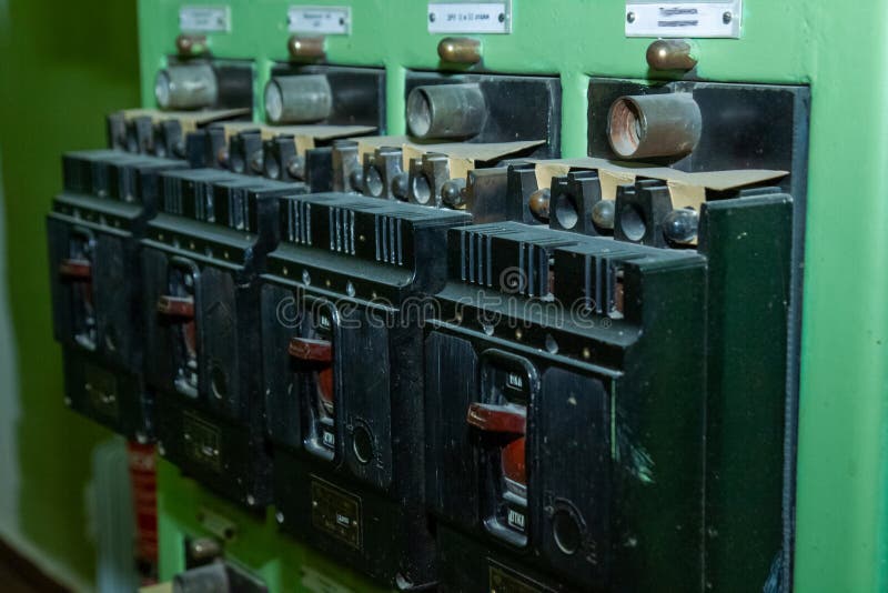 Close Up of Electrical Power Switches, Electrical Switch Stock Image ...