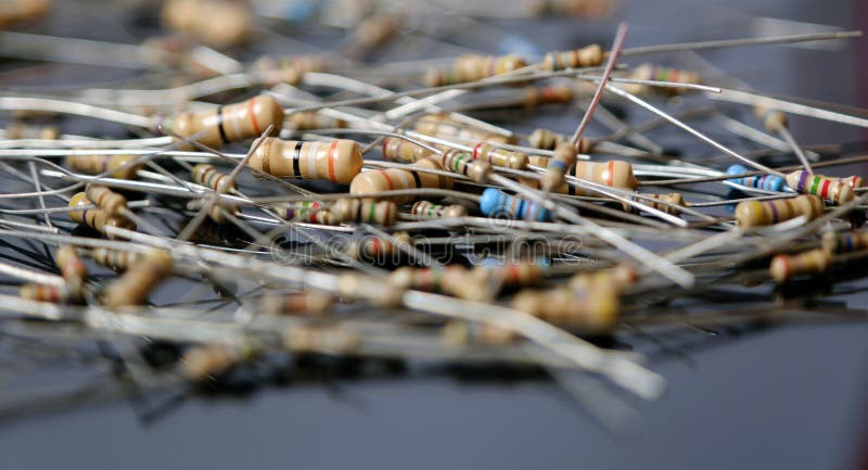 Close Up of Electrical Resistors Stock Image - Image of background ...