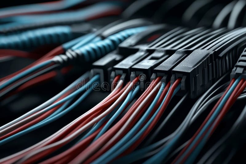 Close-up of Electrical Wires. Industrial and Technology Concept Stock ...