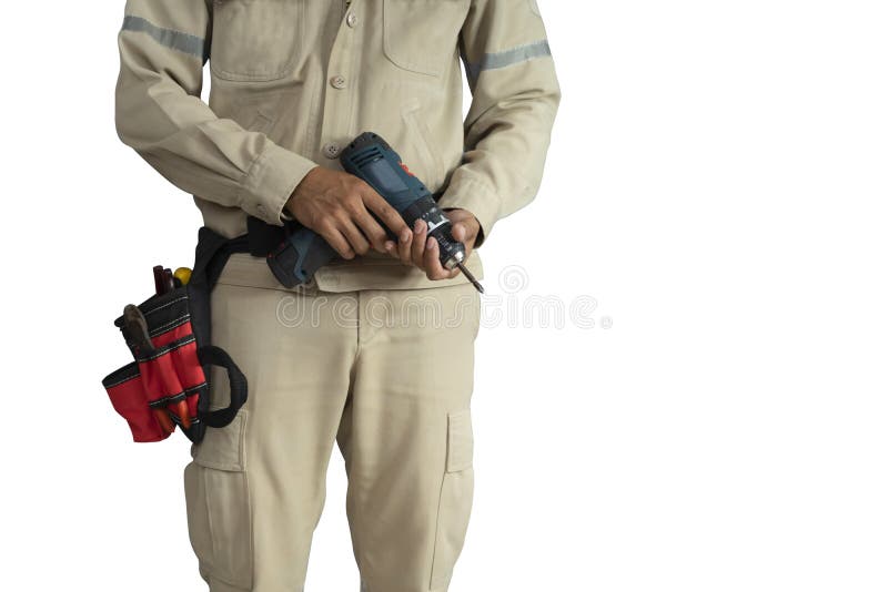 Close-up Electrician Uniform with Tool Belt Stock Photo - Image of ...