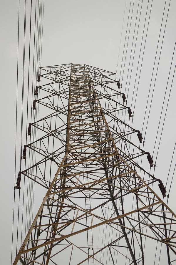 Electricity pylons stock image. Image of construction - 127565127