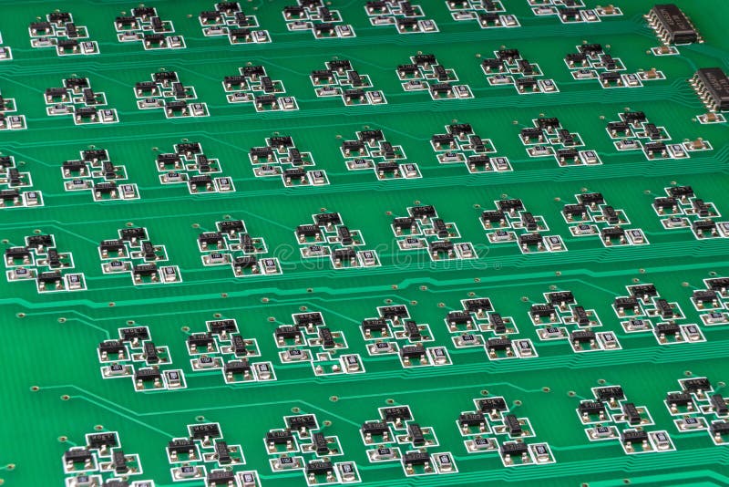 Close-up of an Electronic Board with Many SMD Components. Complex ...