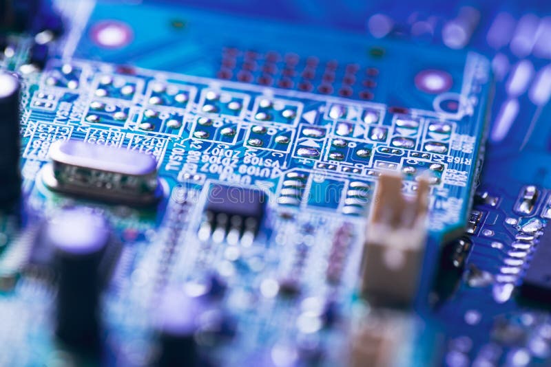 Close-up of Electronic Circuit Board Stock Photo - Image of engineering ...