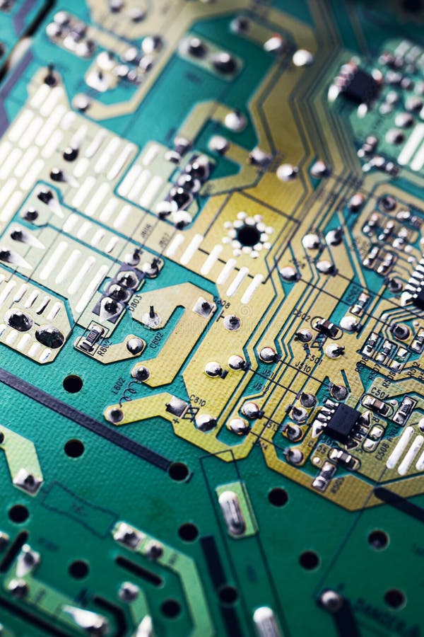 Close-up of Electronic Circuit Board Stock Image - Image of component ...