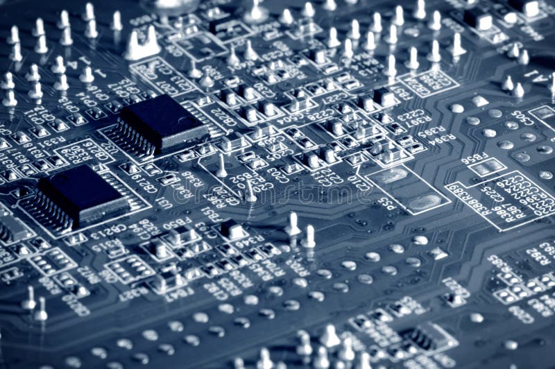 Close-up Electronic Circuit Board with Micro Chips Stock Image - Image ...