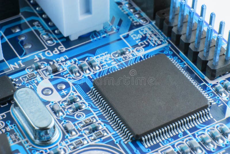 Close-up of Electronic Circuit Board with Processor. Stock Image ...