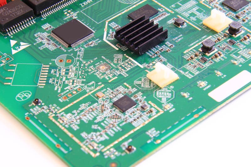 Close-up of Electronic Circuit Board with Processor Stock Photo - Image ...