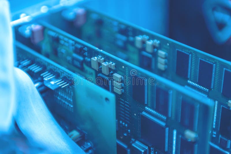 Electronic Circuit Board Systems. Device and Components Stock Image ...