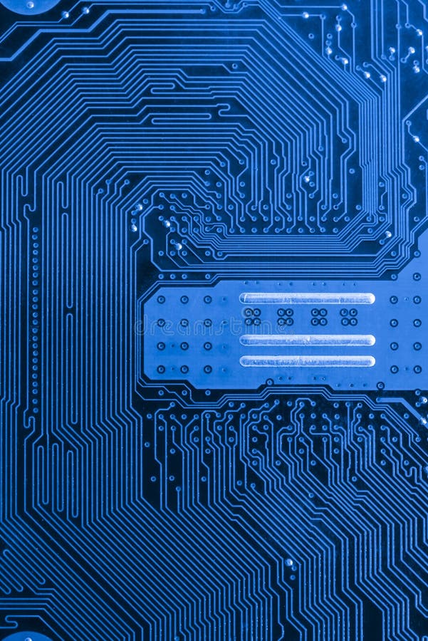 Close Up of Electronic Circuits in Technology on Mainboard Background ...