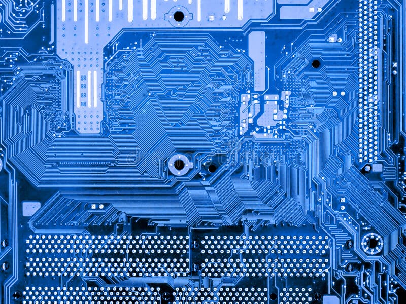 Close Up of Electronic Circuits in Technology on Mainboard Computer ...