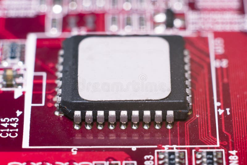 Close Up of Electronic Circuits in Technology on Mainboard Stock Image ...