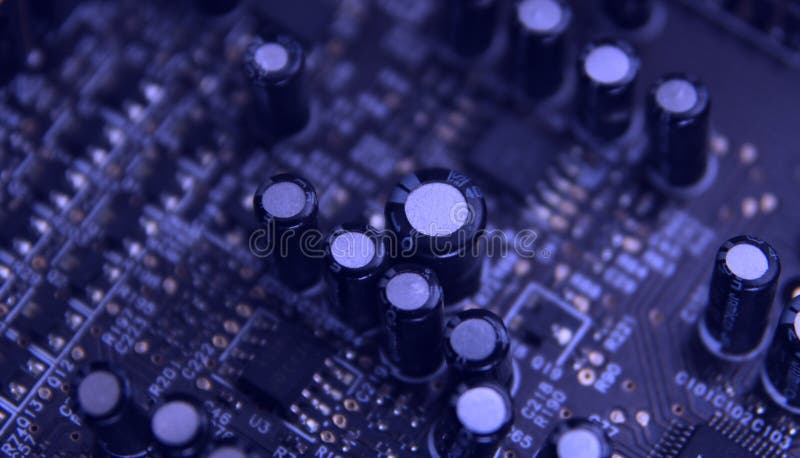 Close Up of Electronic Circuits in Technology on Mainboard, System ...