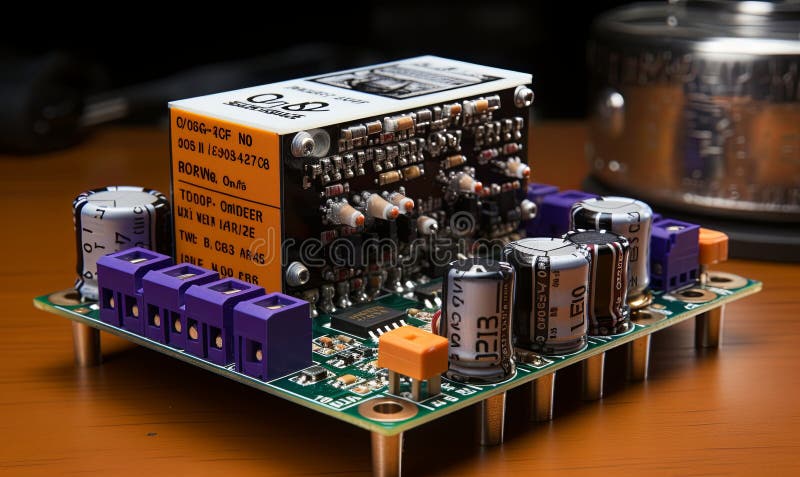 Close Up of Electronic Device on Table Stock Photo - Image of digital ...