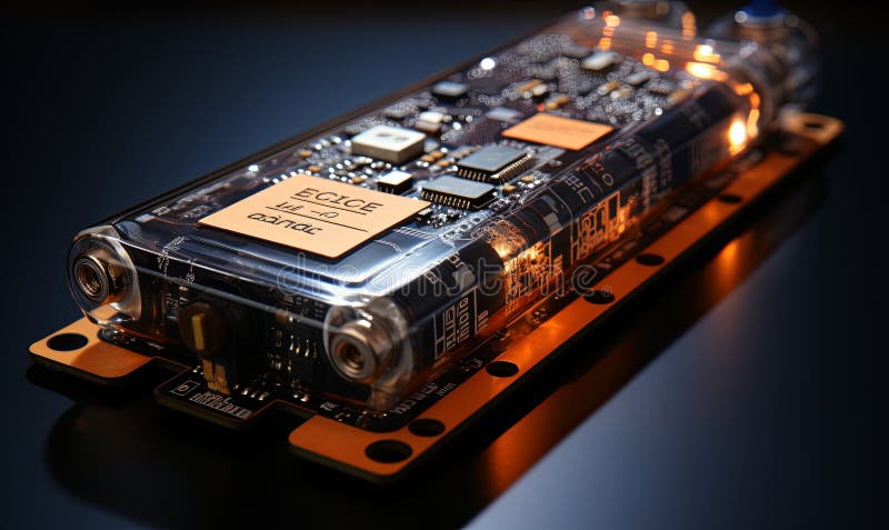 Close Up of Electronic Device on Table Stock Photo - Image of workplace ...