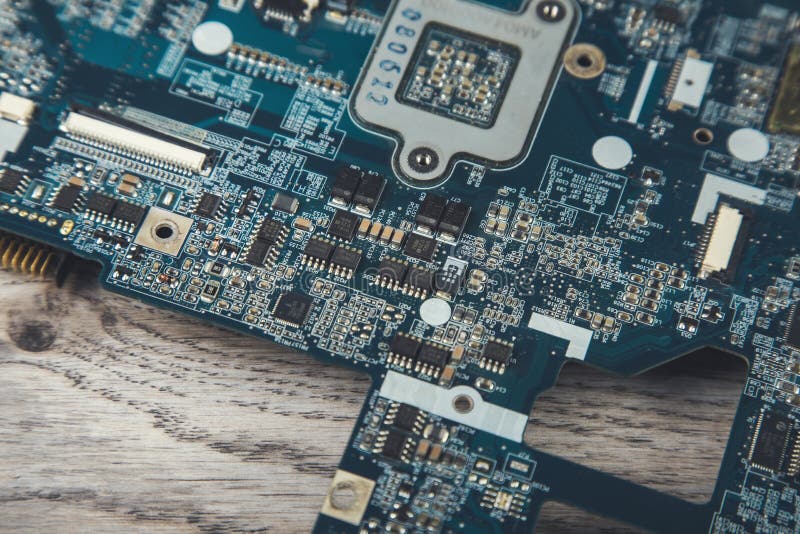 Close Up of Electronic Processor Stock Photo - Image of processor ...