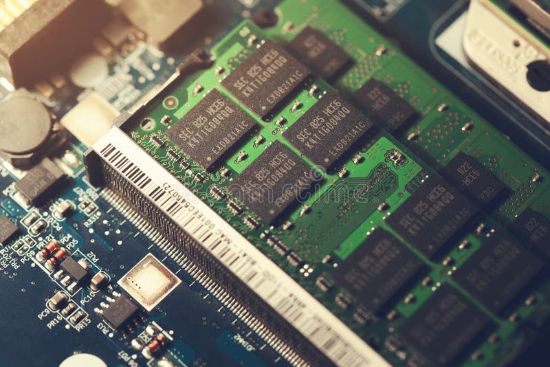 Close Up of Electronic Processor Stock Photo - Image of computer ...