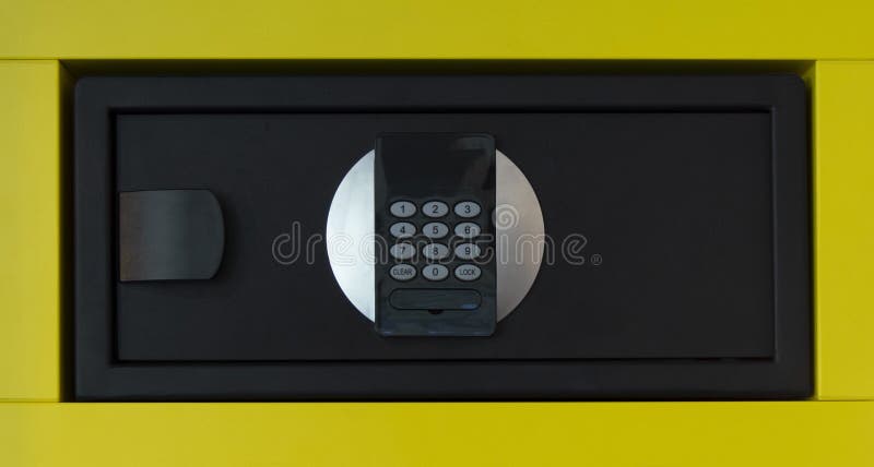 Detail of a safe stock image. Image of control, combination - 166105693