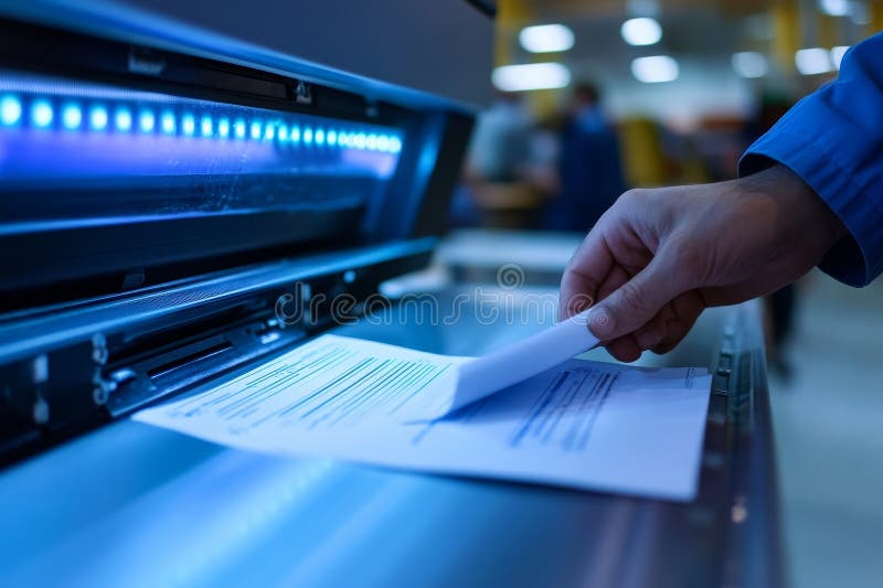 High-Tech Voting Machine Scanning Ballot Paper in Close-Up Stock ...