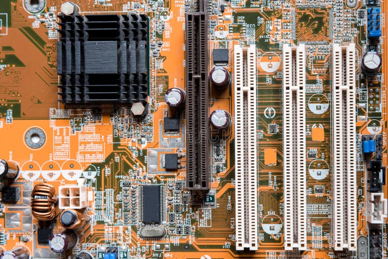 Close Up of Electronics Circuit Mainboard Board Stock Photo - Image of ...