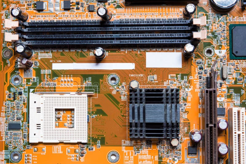 Close Up of Electronics Circuit Mainboard Board Stock Photo - Image of ...