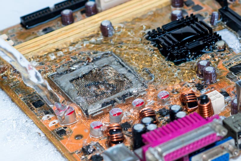 Close Up of Electronics Circuit Mainboard Stock Image - Image of ...