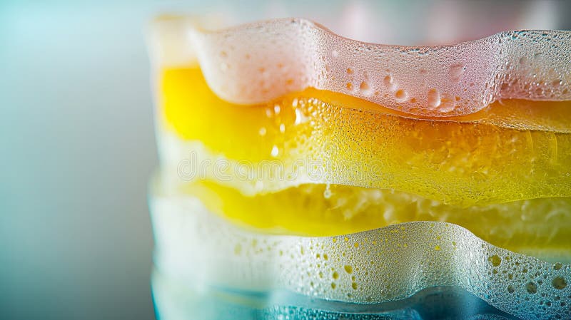 Close-up of Elegant Glass Desserts, Each with Unique Layers and Stock ...