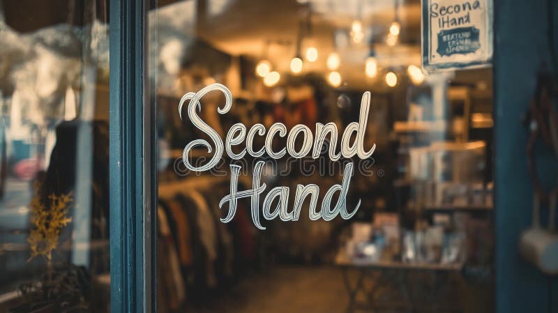 Close-up of an Elegant Second Hand Lettering Design in a Second-hand ...