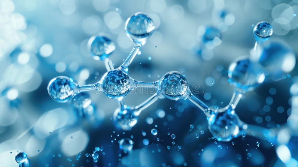 A Close-up of an Element, Like a Water Molecule Stock Illustration ...