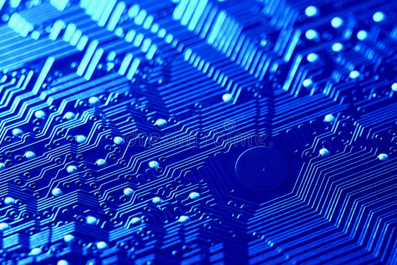 Close-up of Elements of the Electronic Board of the Computer ...