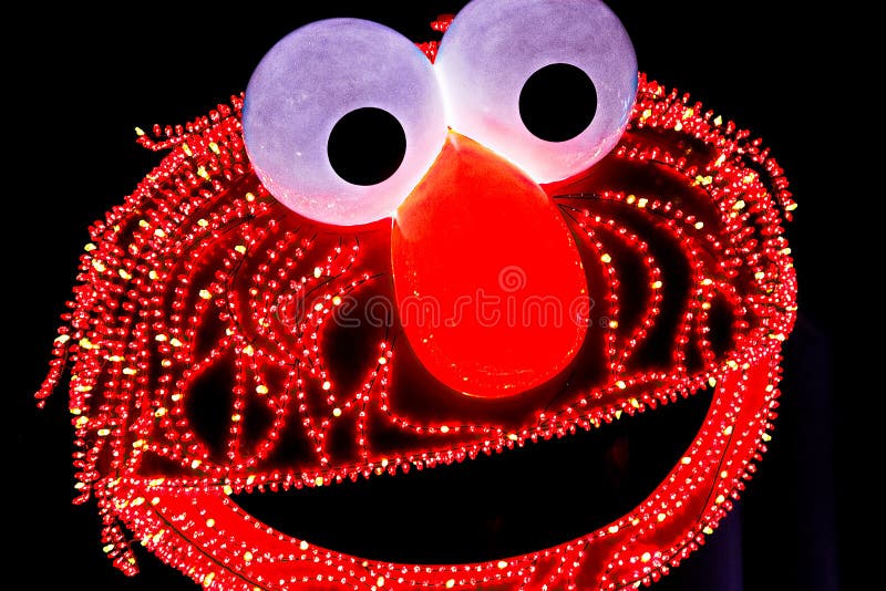 Close Up of Elmo LED Light Parade Float in Magical Starlight Parade ...