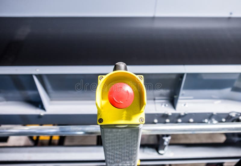 Close Up of Emergency Button Stock Photo - Image of panel, detail: 98749002