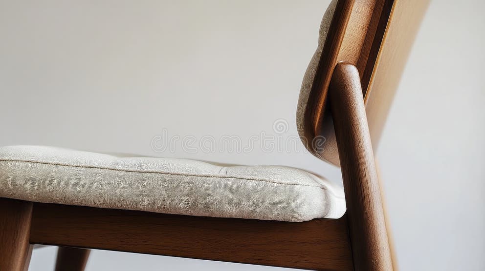 Close-Up of Empty Chair Against White Background Stock Image - Image of ...