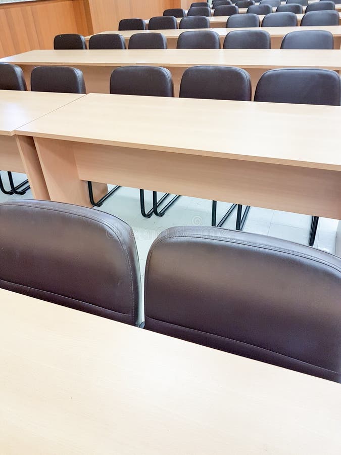 Close Up Empty Chair in Conference Room Stock Image - Image of table ...