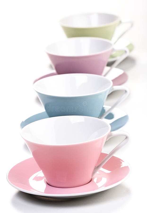 Close Up of Empty Cups in a Row Stock Illustration - Illustration of ...