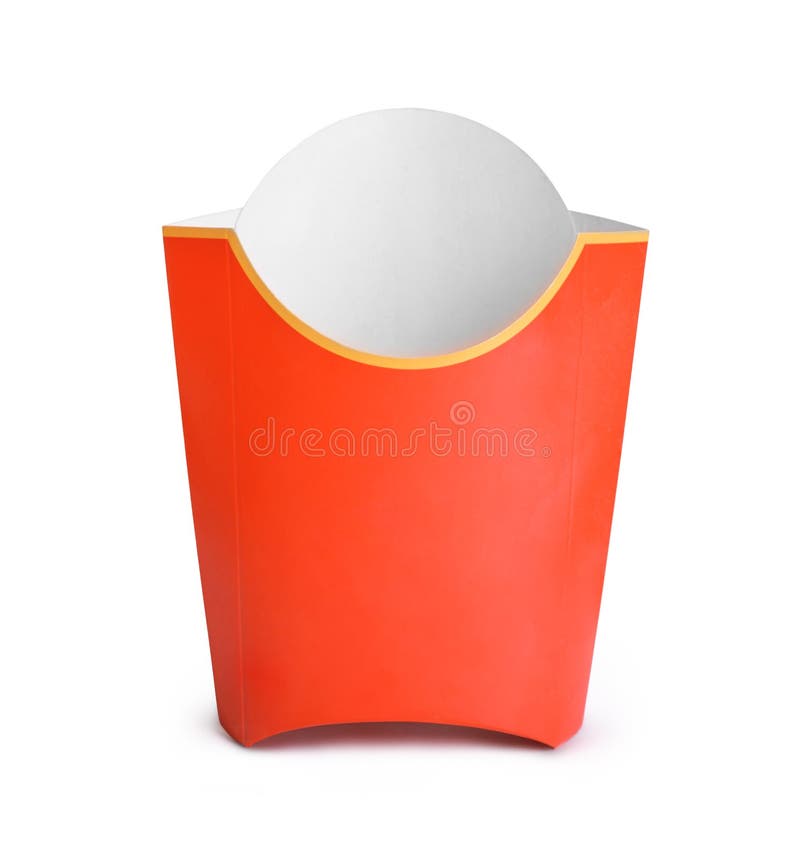 Empty fries container stock image. Image of design, grayscale - 33866375