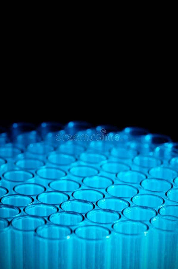Close-up Of Empty Glass Test Tubes In Blue Picture. Image: 8218979