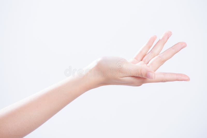 Close-up Empty Hands, Hands on White Background Stock Image - Image of ...