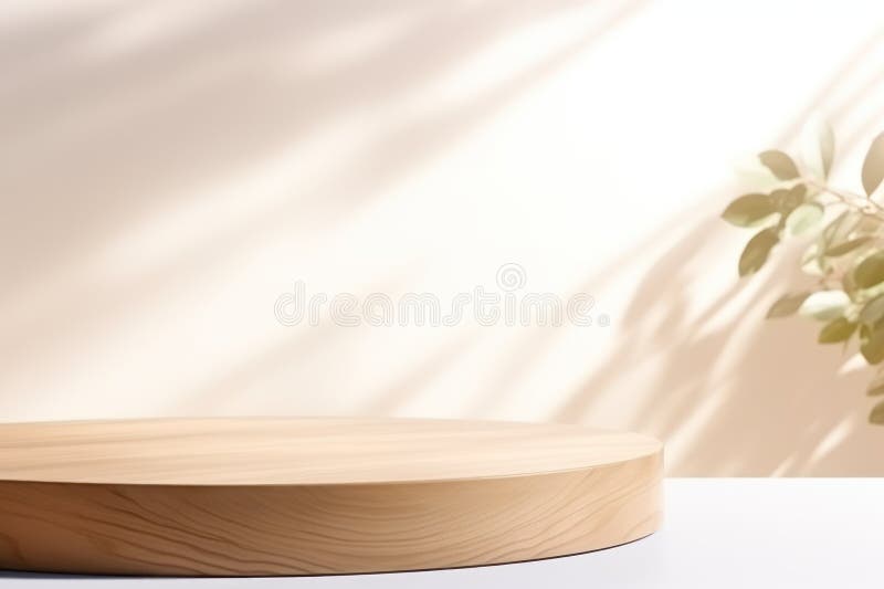Close-up of Empty Minimal Natural Wooden Table AI Generated Stock ...