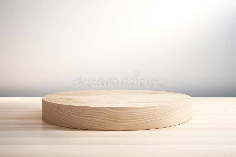 Close-up of Empty Minimal Natural Wooden Table AI Generated Stock ...
