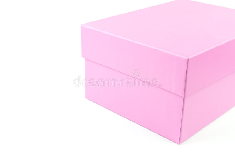 Empty Pink paper box. stock image. Image of open, object - 123518583