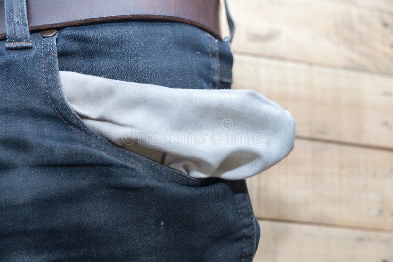 Empty pocket in jeans stock image. Image of clothing - 106393361