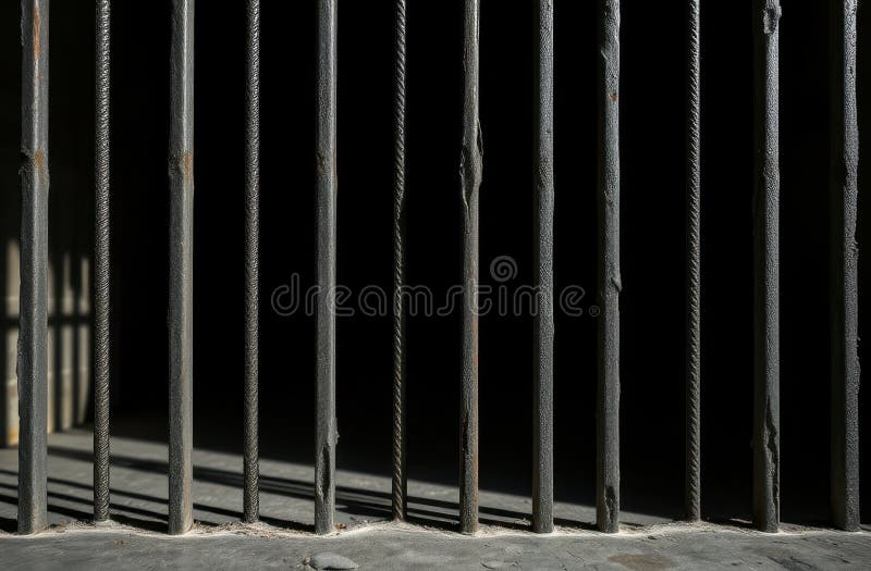 Close Up an Empty Prison Bar at 21-1-2025 Stock Illustration ...
