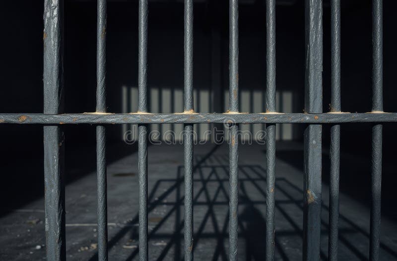 Close Up an Empty Prison Bar at 21-1-2025 Stock Illustration ...