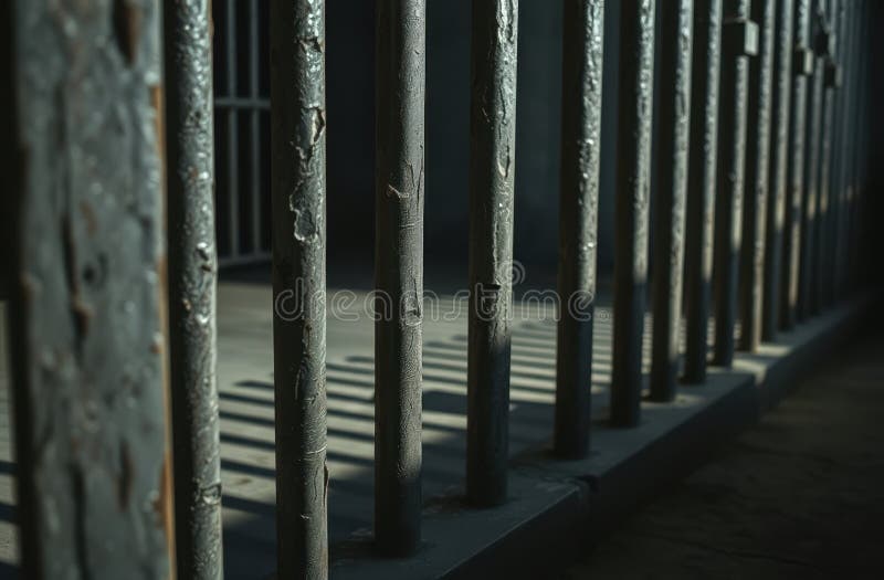 Close Up an Empty Prison Bar at 21-1-2025 Stock Illustration ...