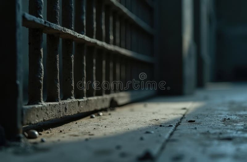 Close Up an Empty Prison Bar at 21-1-2025 Stock Illustration ...