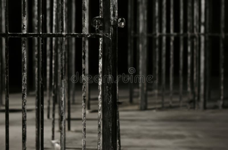 Close Up an Empty Prison Bar at 21-1-2025 Stock Illustration ...