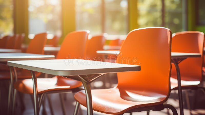 Close Up of Empty School Classroom. Education and School Concept Stock ...